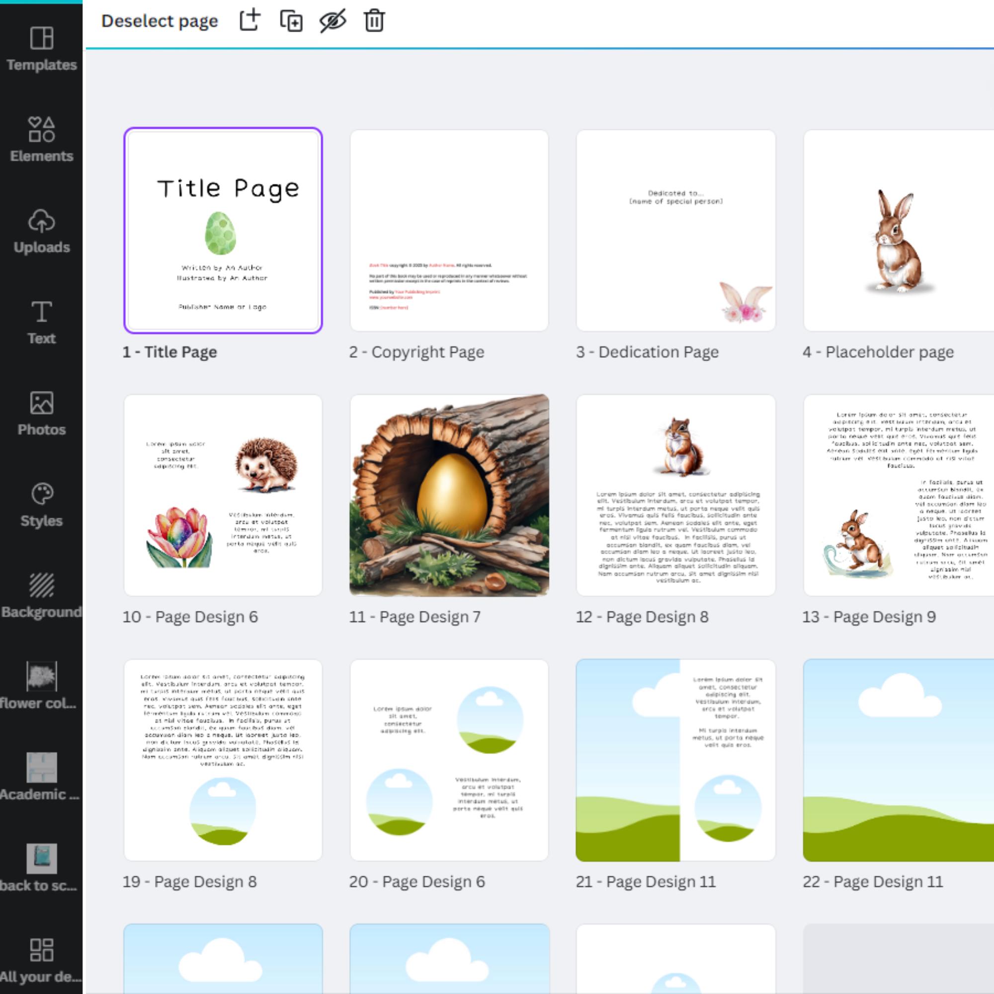 Picture Book Template - KDP Canva Template, Picture Book Design ...
