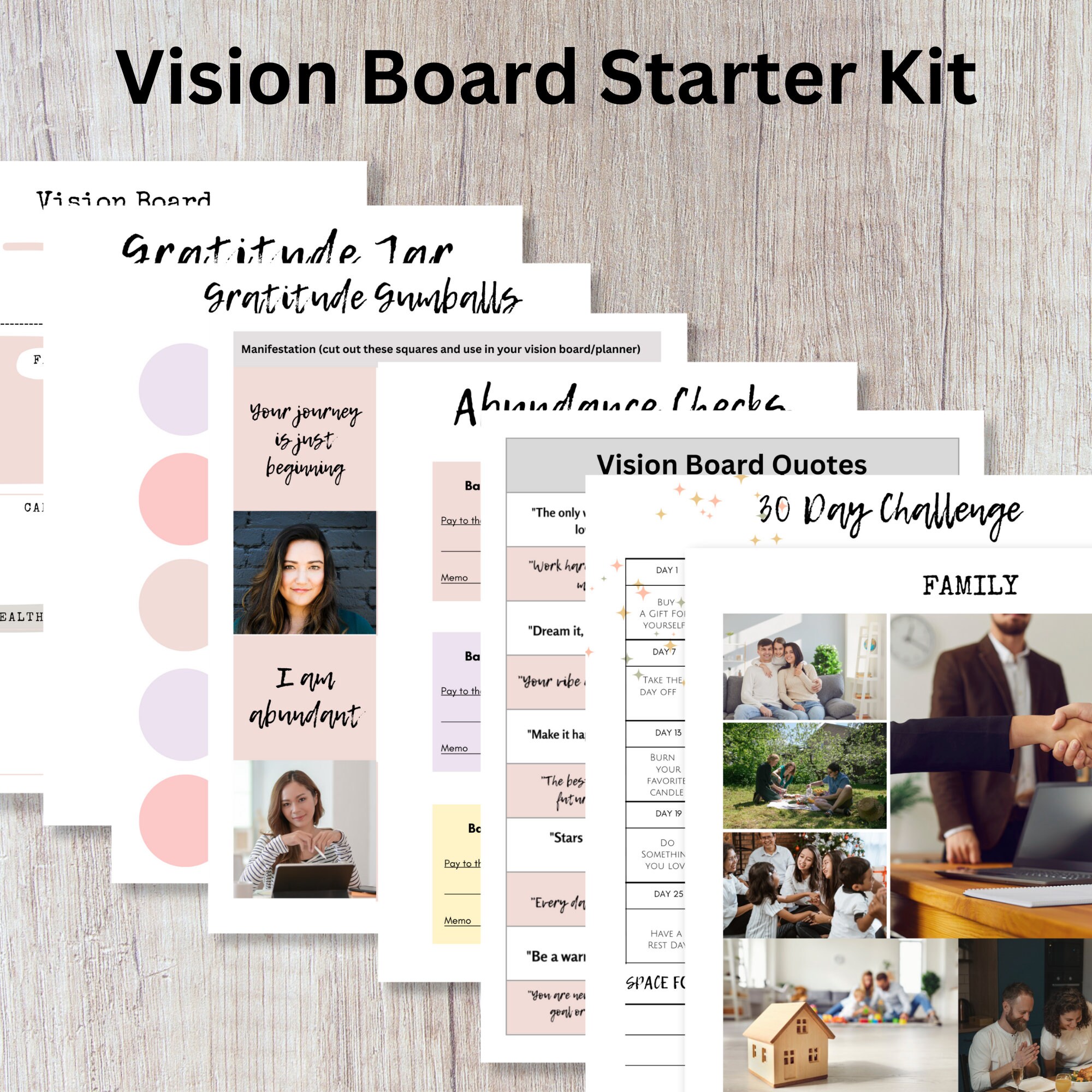 2026 Printable Vision Board Starter Kit: Inspirational Quotes & Images ...