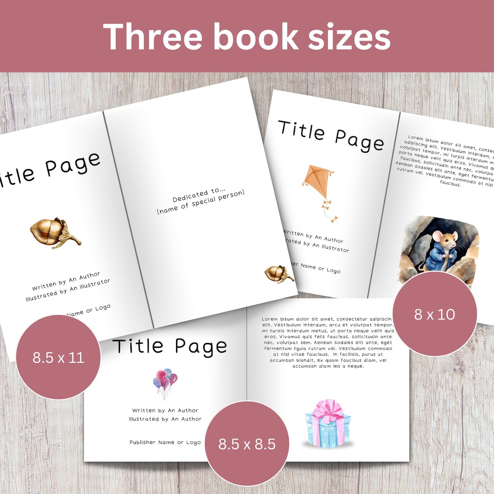 Picture Book Template Bundle - KDP Canva Template, Self-publishing ...