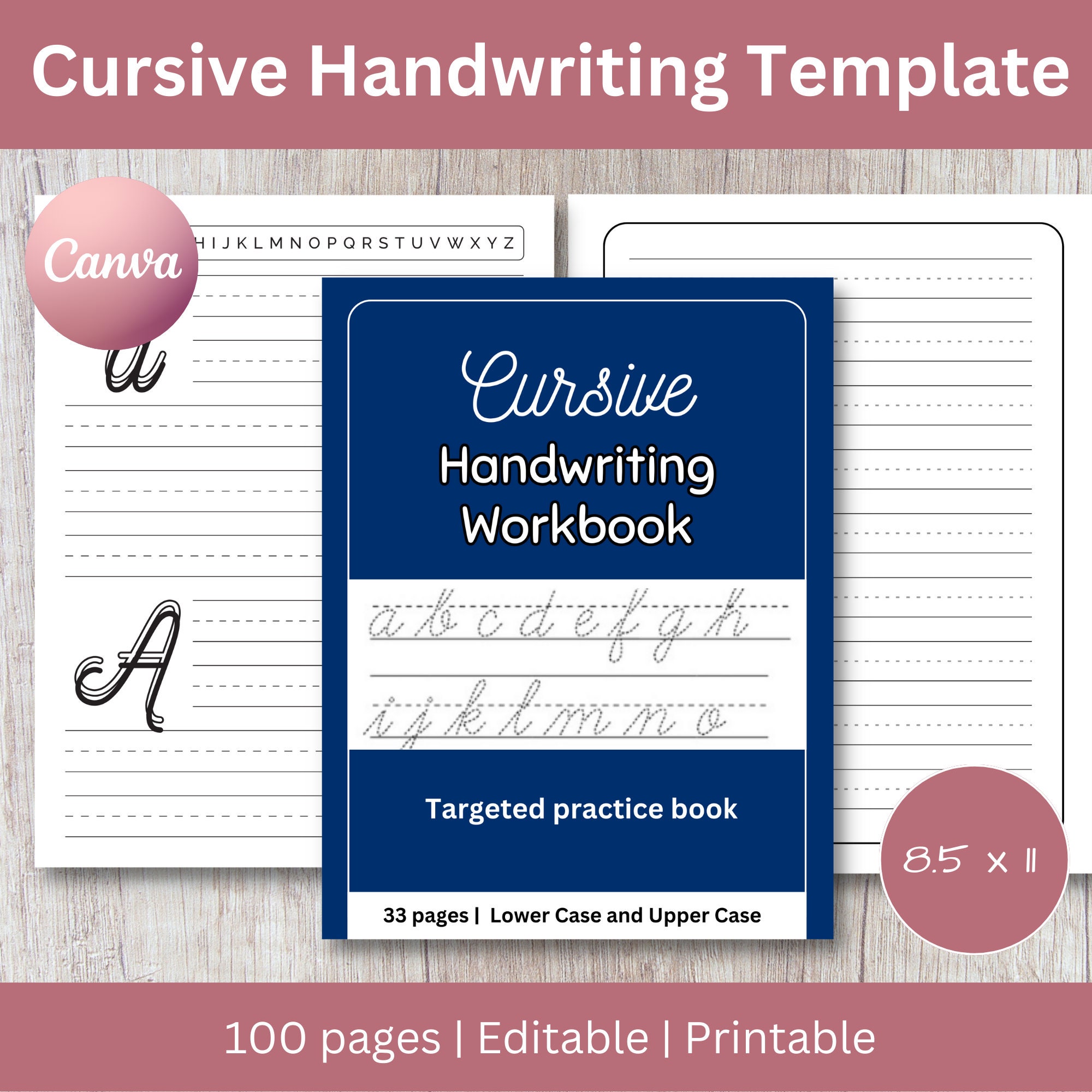 Cursive Handwriting Practice Workbook KDP Interior, Self-publishing ...