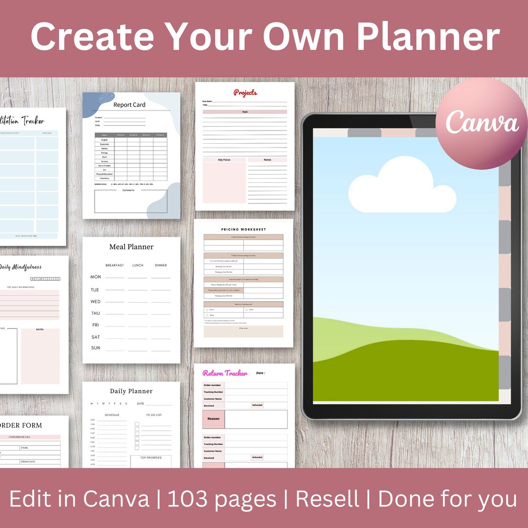 PLR Planner Kit - Create Your Own Planner, Resell Bundle, Undated ...