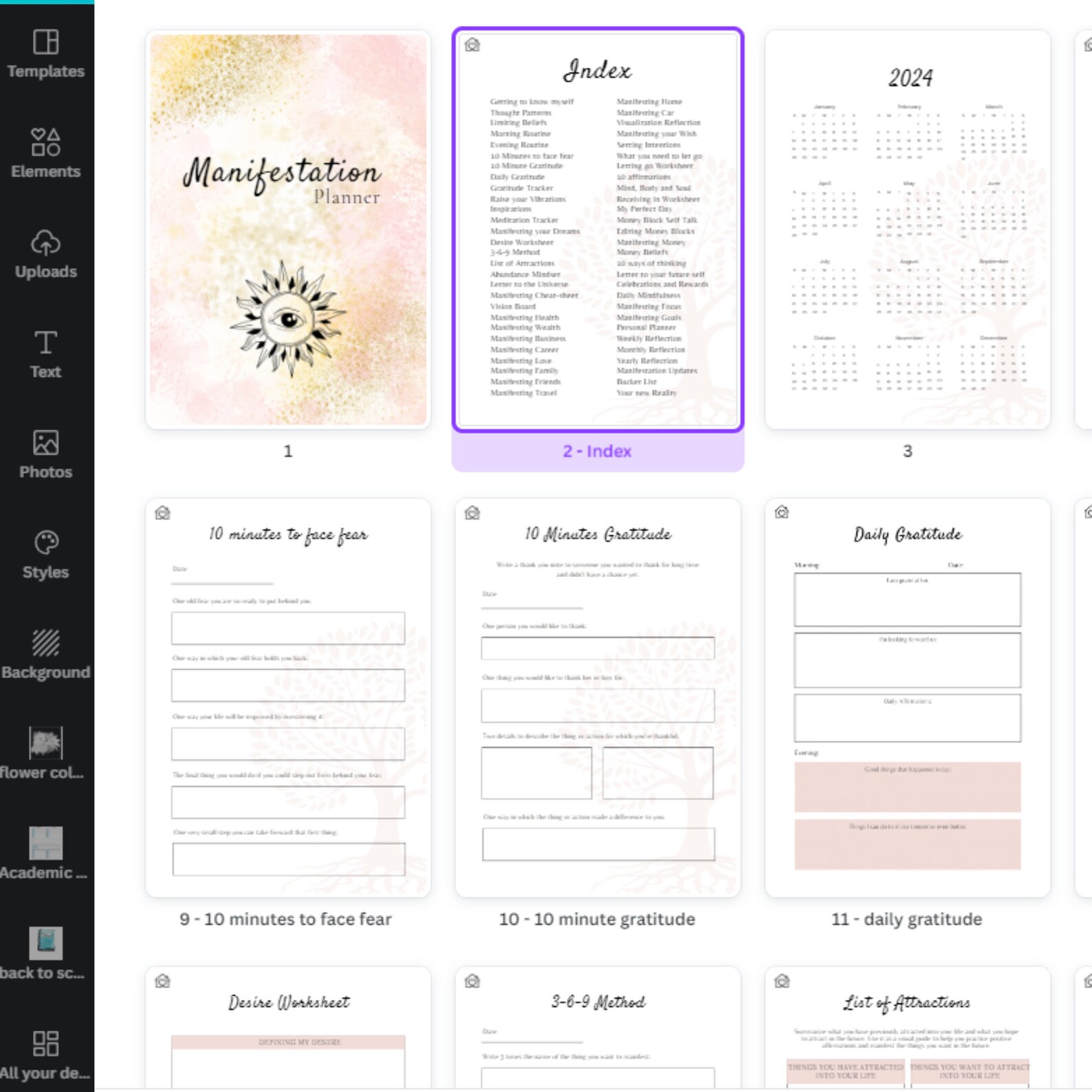 Manifestation Bundle Vision Board, Law of Attraction, Affirmation Cards ...