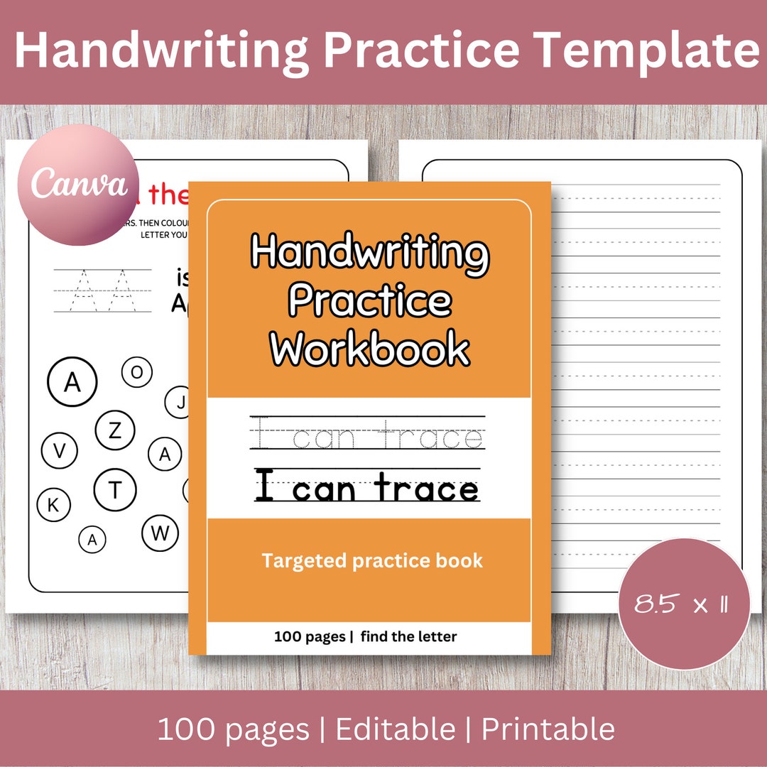 Handwriting Practice Workbook: Self Publishing, Alphabet Tracing, KDP ...