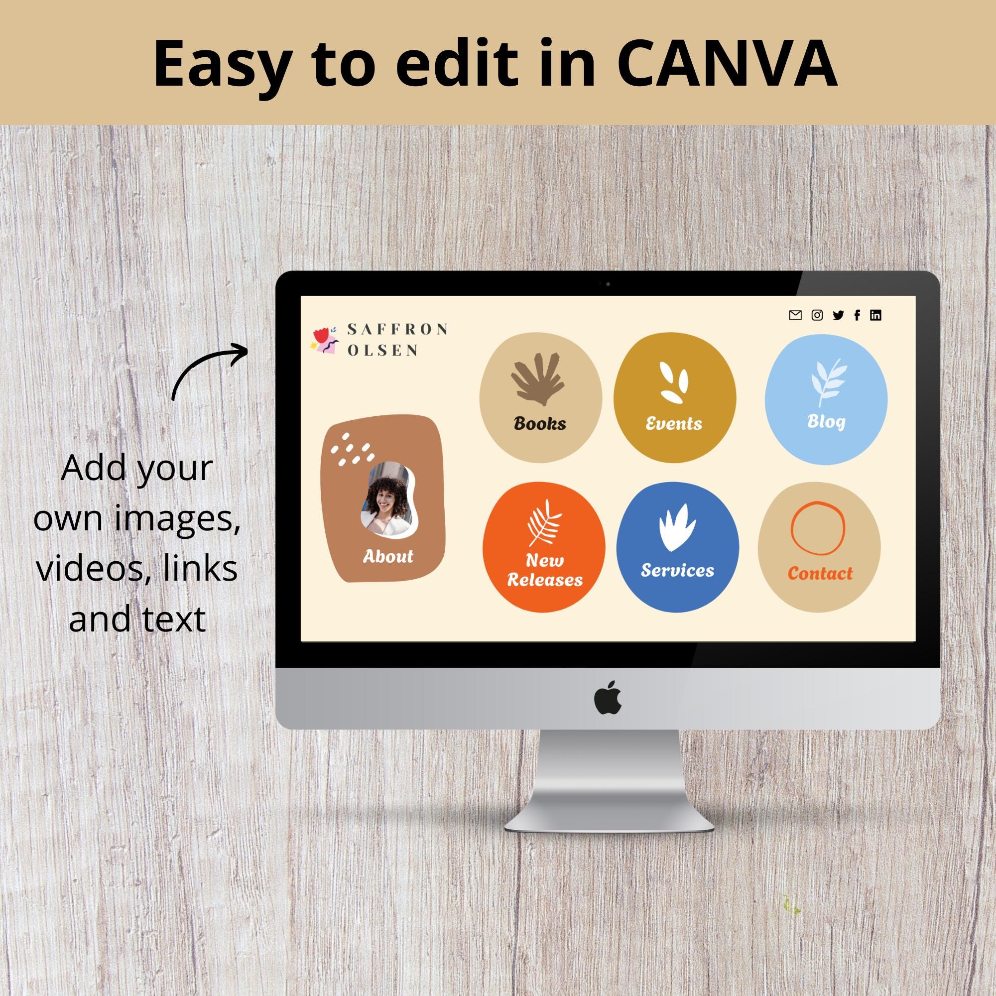 Children's Author Canva Website Template | Editable Website for Kidlit ...