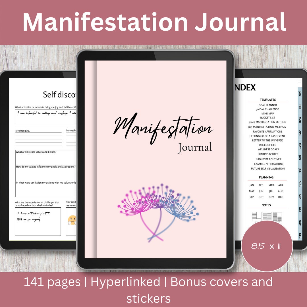 Digital Manifestation Journal - Affirmations, Manifestation Journal ...