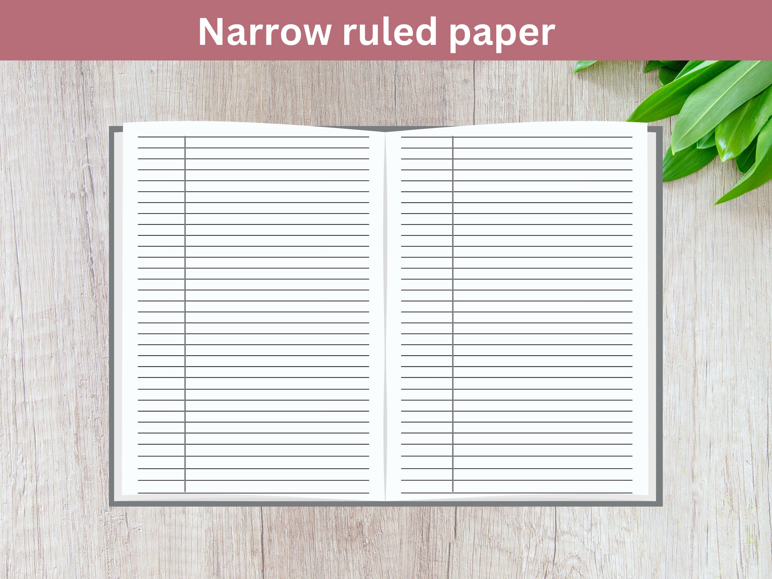 Narrow Ruled Lined Paper - Low Content Book, Journal, Notebook, Logbook ...