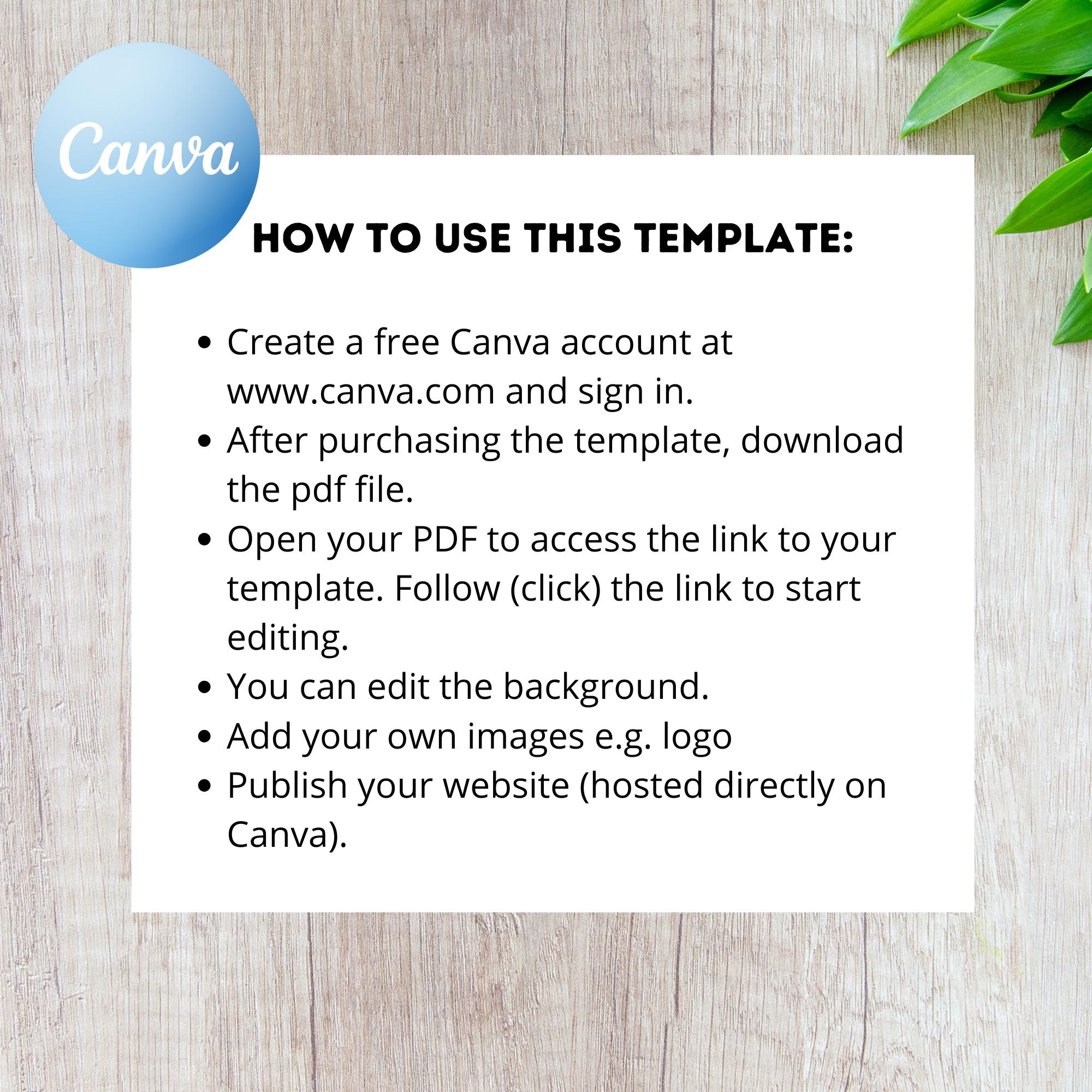 Children's Author Canva Website Template | Editable Website for Kidlit ...