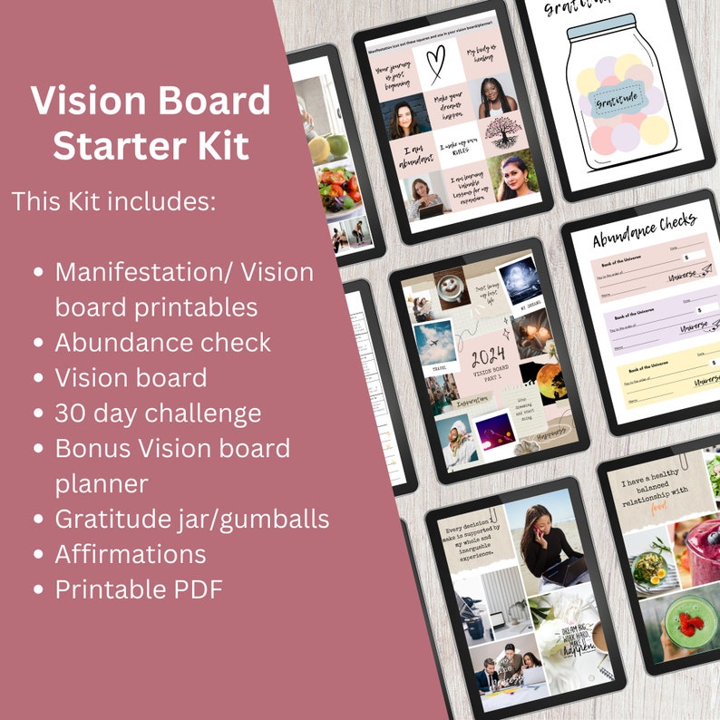 2026 Printable Vision Board Starter Kit: Inspirational Quotes & Images ...