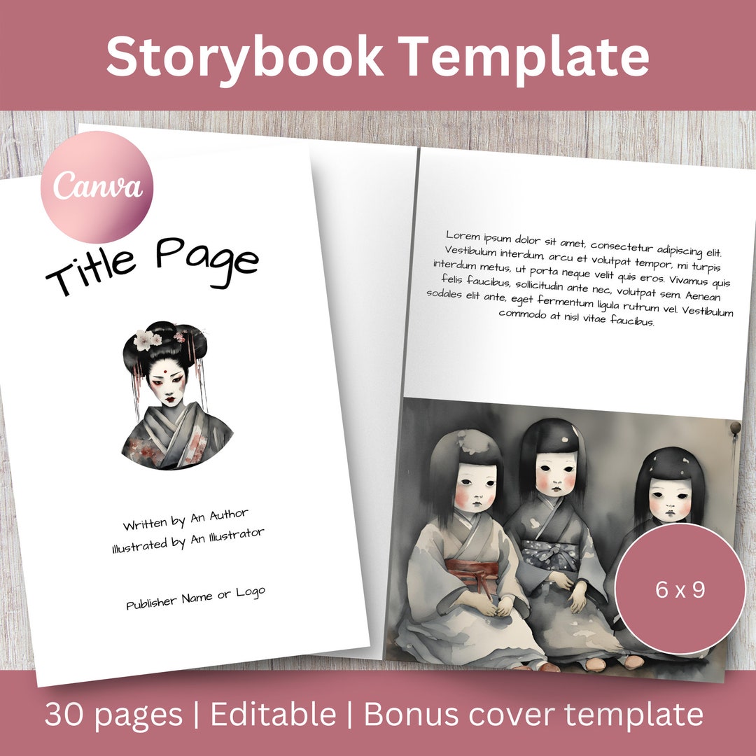 Storybook Template - KDP Interior, Canva Book Template, Book Formatting ...