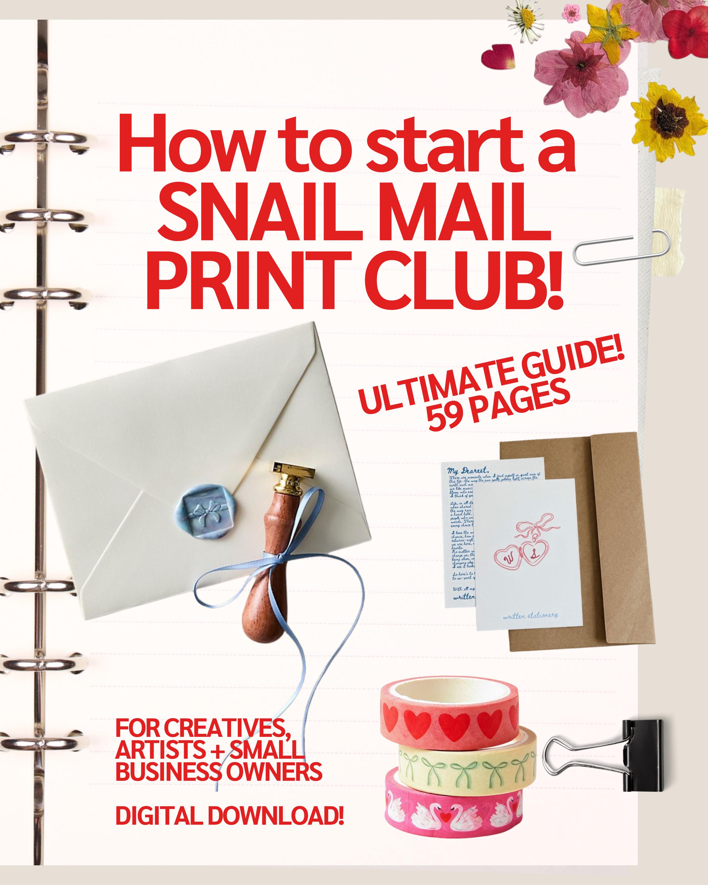 How to Start a Snail Mail Print Club Art Subscription Business Guide ...
