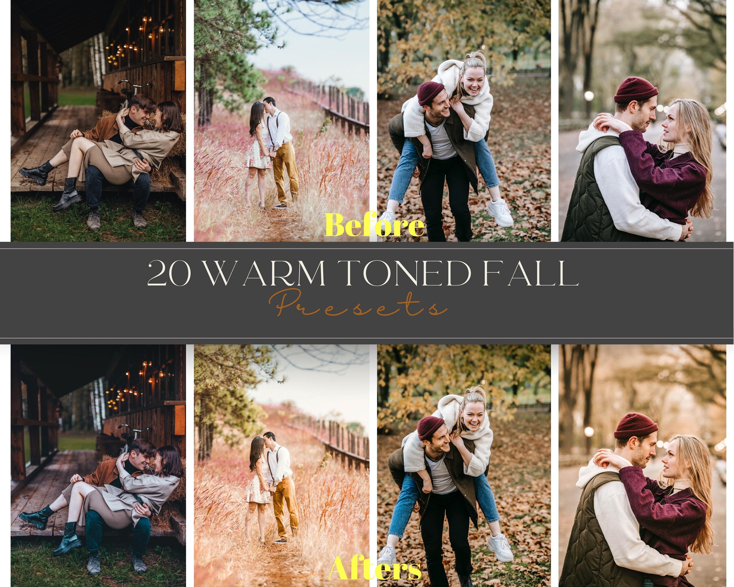 20 Warm Toned Fall Presets , Autumn Presets , Lightroom Presets ...