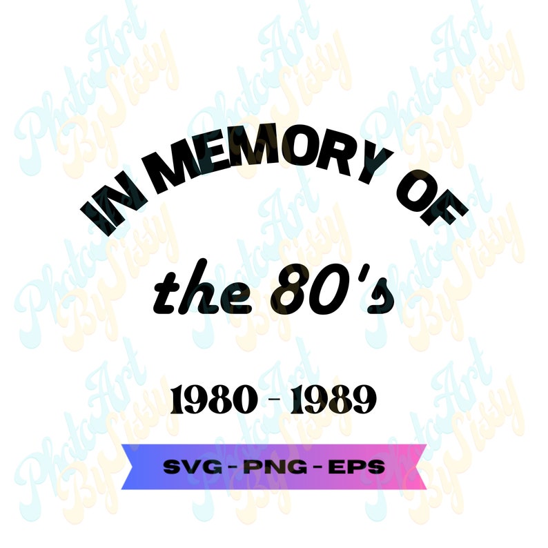 I Love the 80s Window Sticker Design SVG PNG EPS Download - Etsy