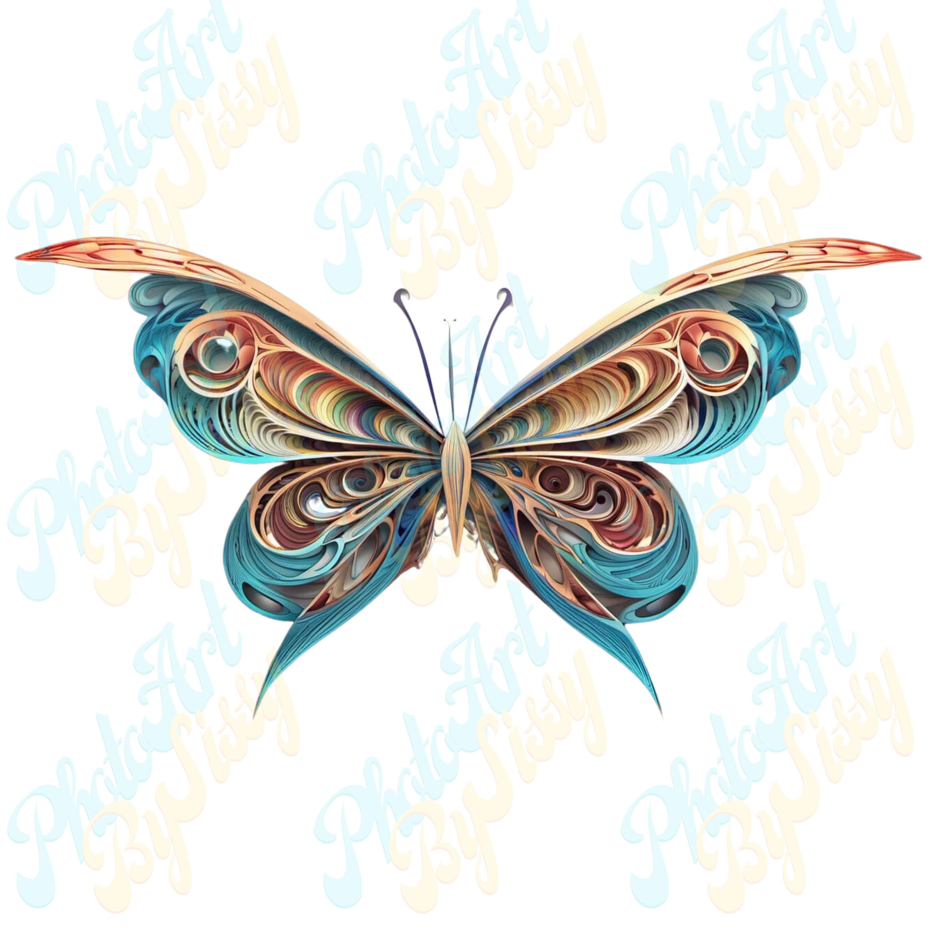 Colorful Butterfly SVG/PNG Vector File Digital Download - Etsy