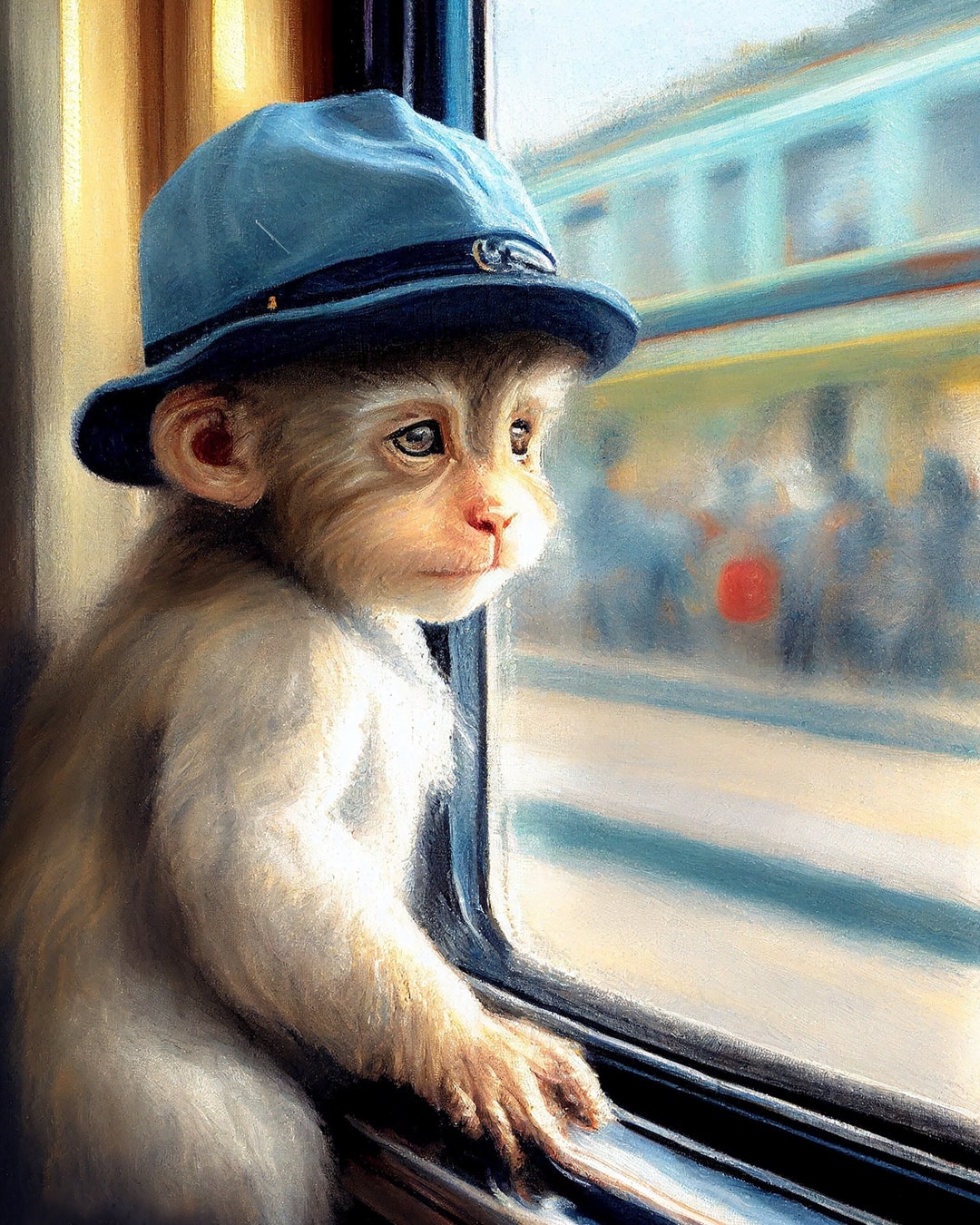 Charming Monkey Poster: Enhance Your Nursery and Kids Room With Playful ...