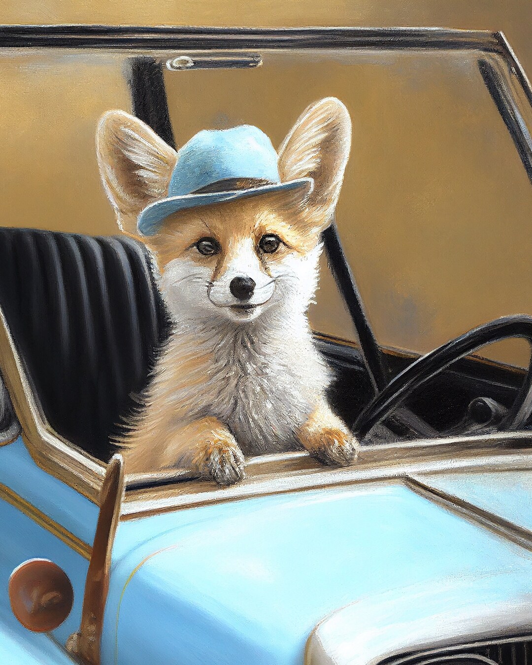 Curious Foxy Print, Pastel, Fox Nursery Decor - Etsy