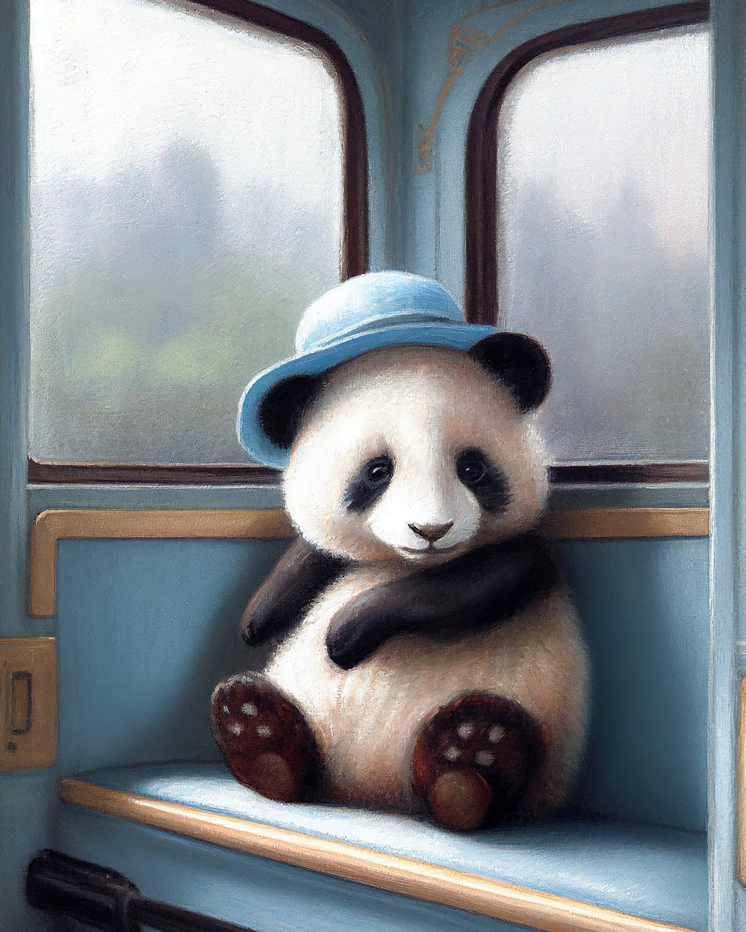 Cute Panda Bear, Pastel, Nursery Printable Art - Etsy