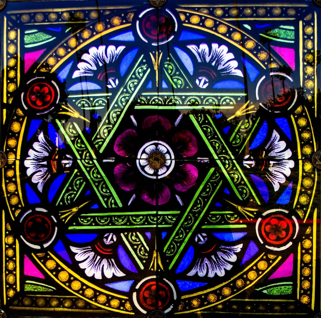 Star of David Stained Glass Canvas. - Etsy UK