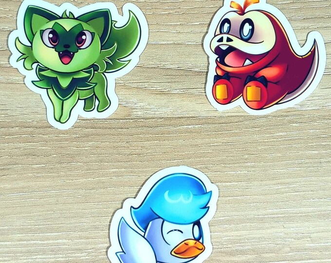 Pokémon 9th Generation Starter Sticker - Etsy