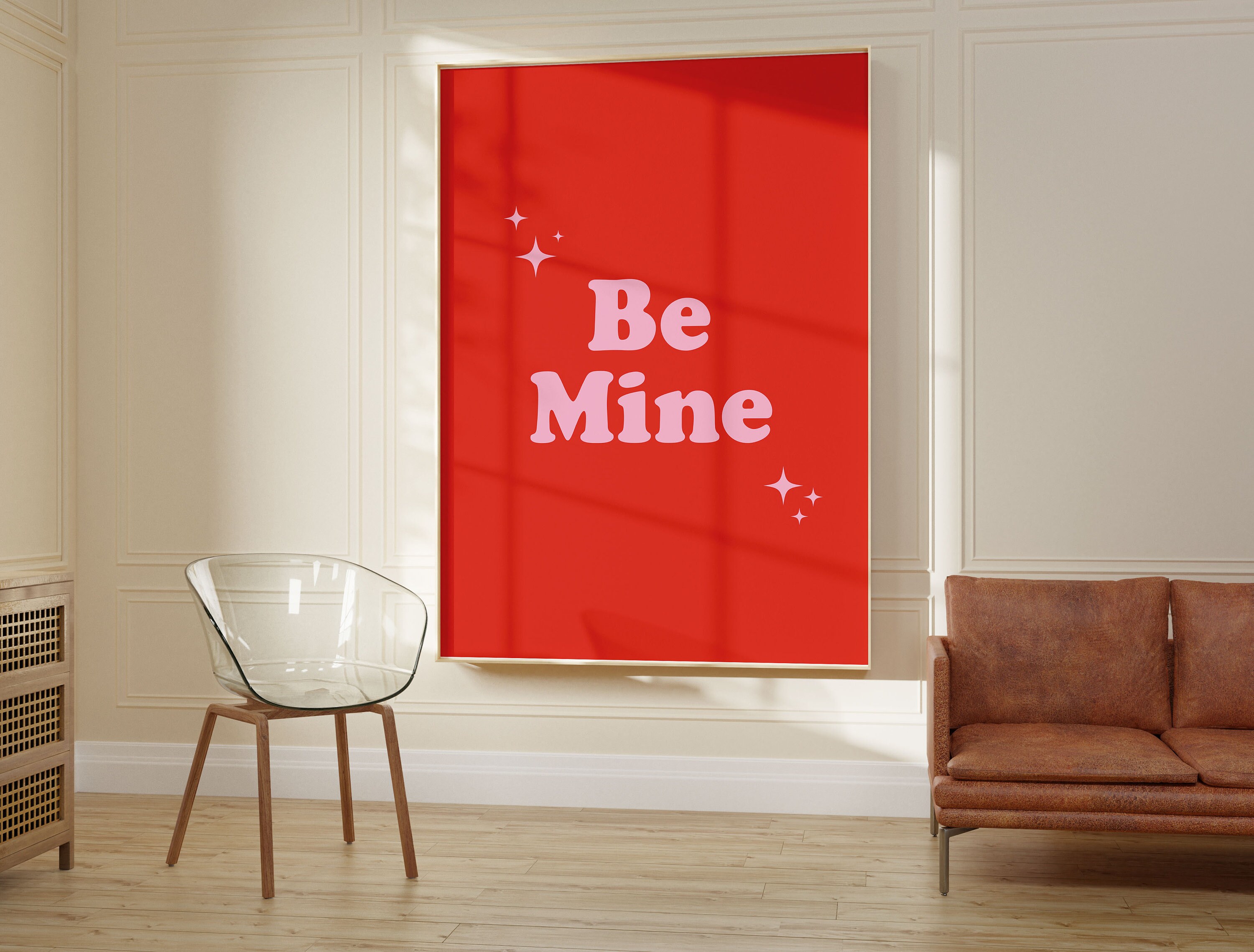 Be Mine Printable Poster, Instant Download Print, Valentine's Day ...