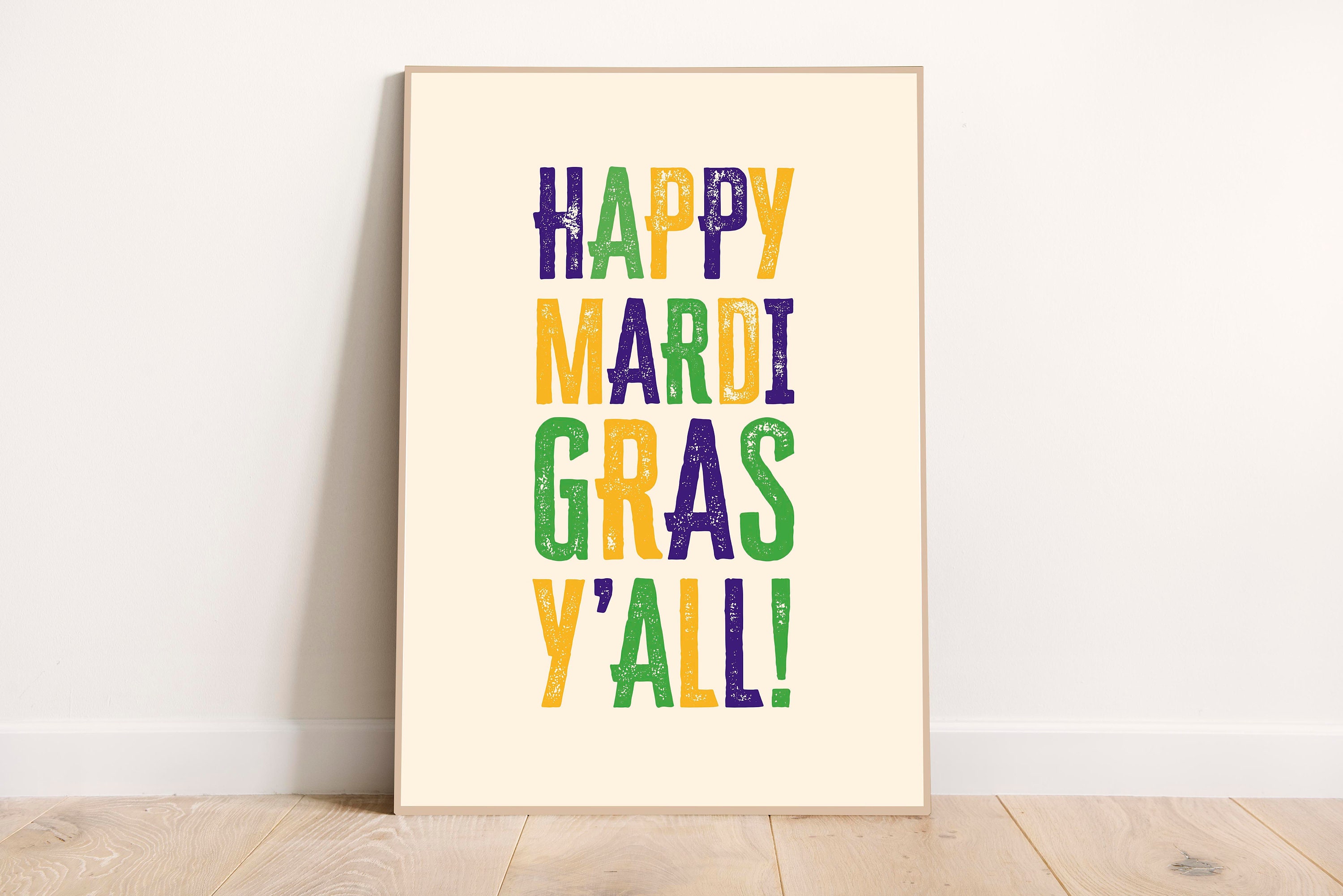 Happy Mardi Gras Y'all, Gallery Wall, Instant Download Print, Mardi ...