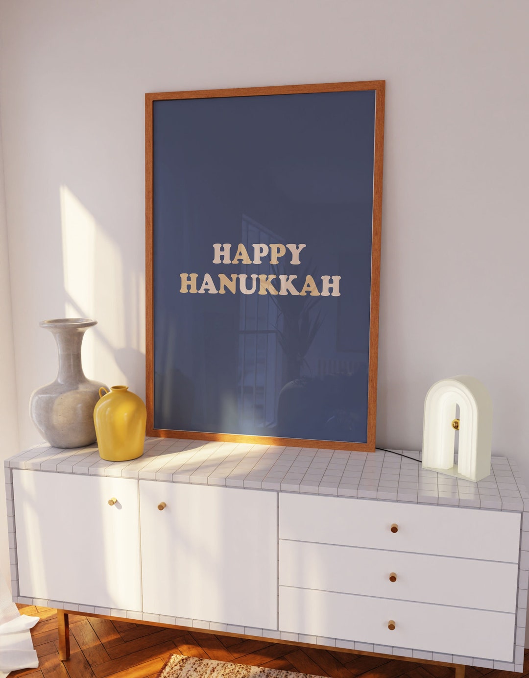Happy Hanukkah Print Hanukkah Wall Art Instant Download - Etsy
