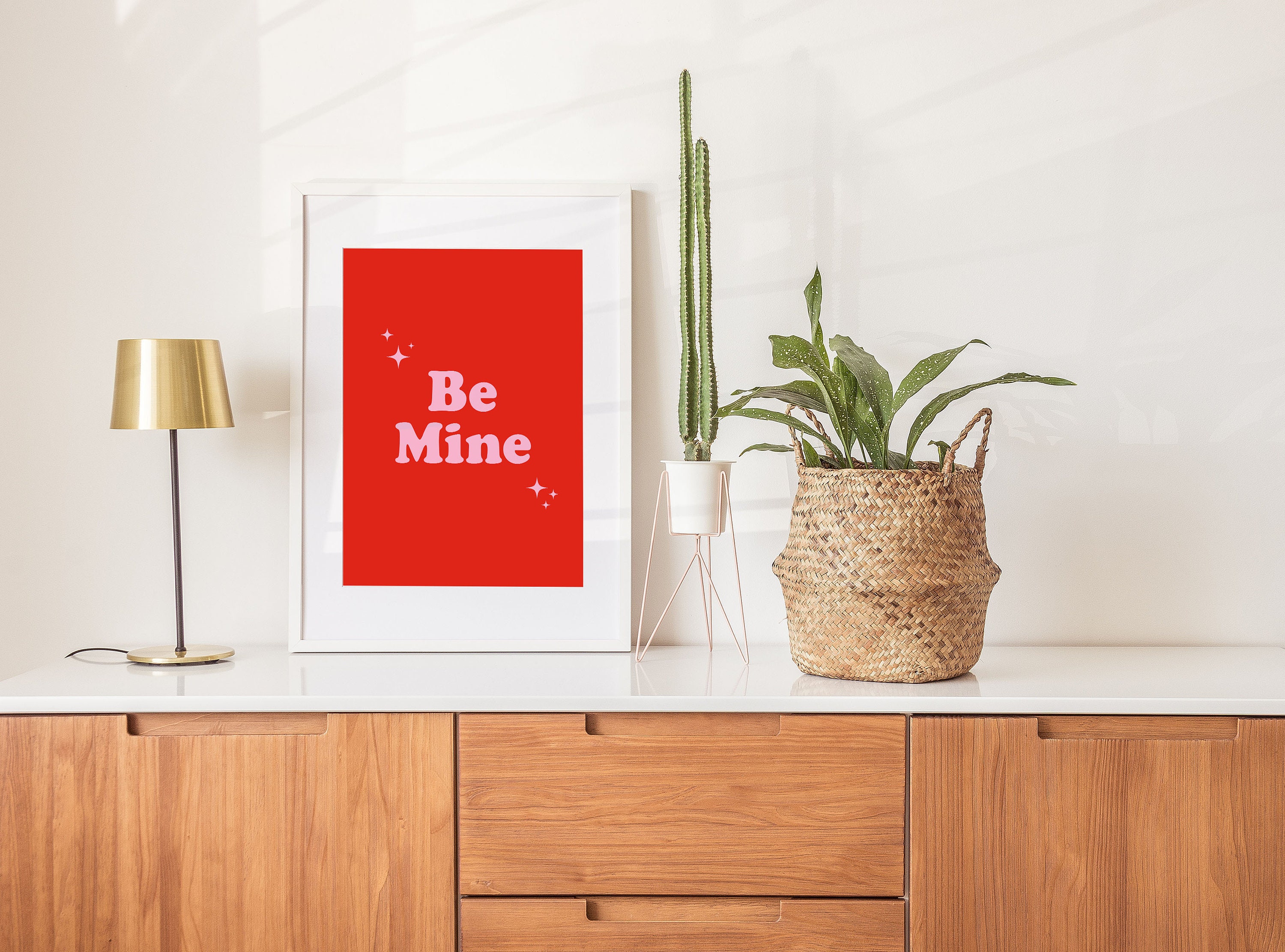Be Mine Printable Poster, Instant Download Print, Valentine's Day ...