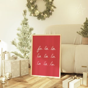 Falalala, Instant Download Print, Holidays, Holiday Decor, Digital ...
