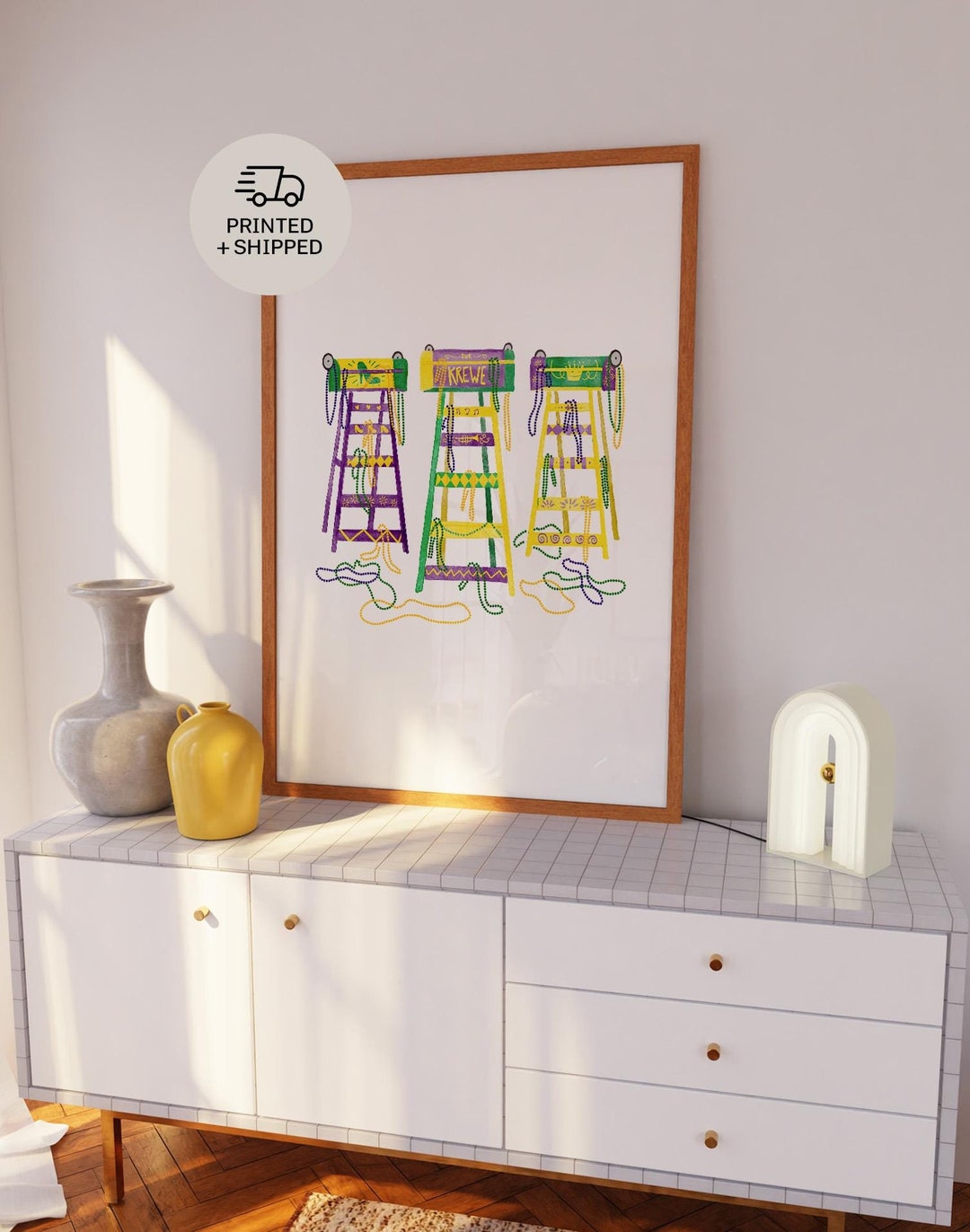 New Orleans Ladders Print, Mardi Gras Wall Art, Ladders Painting, Mardi ...
