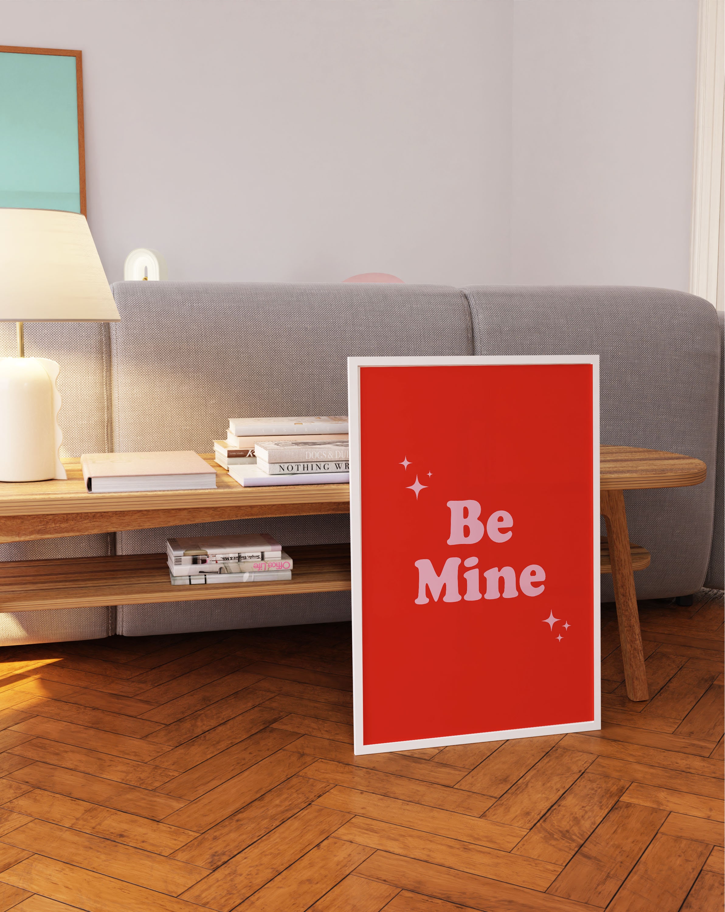 Be Mine Printable Poster, Instant Download Print, Valentine's Day ...
