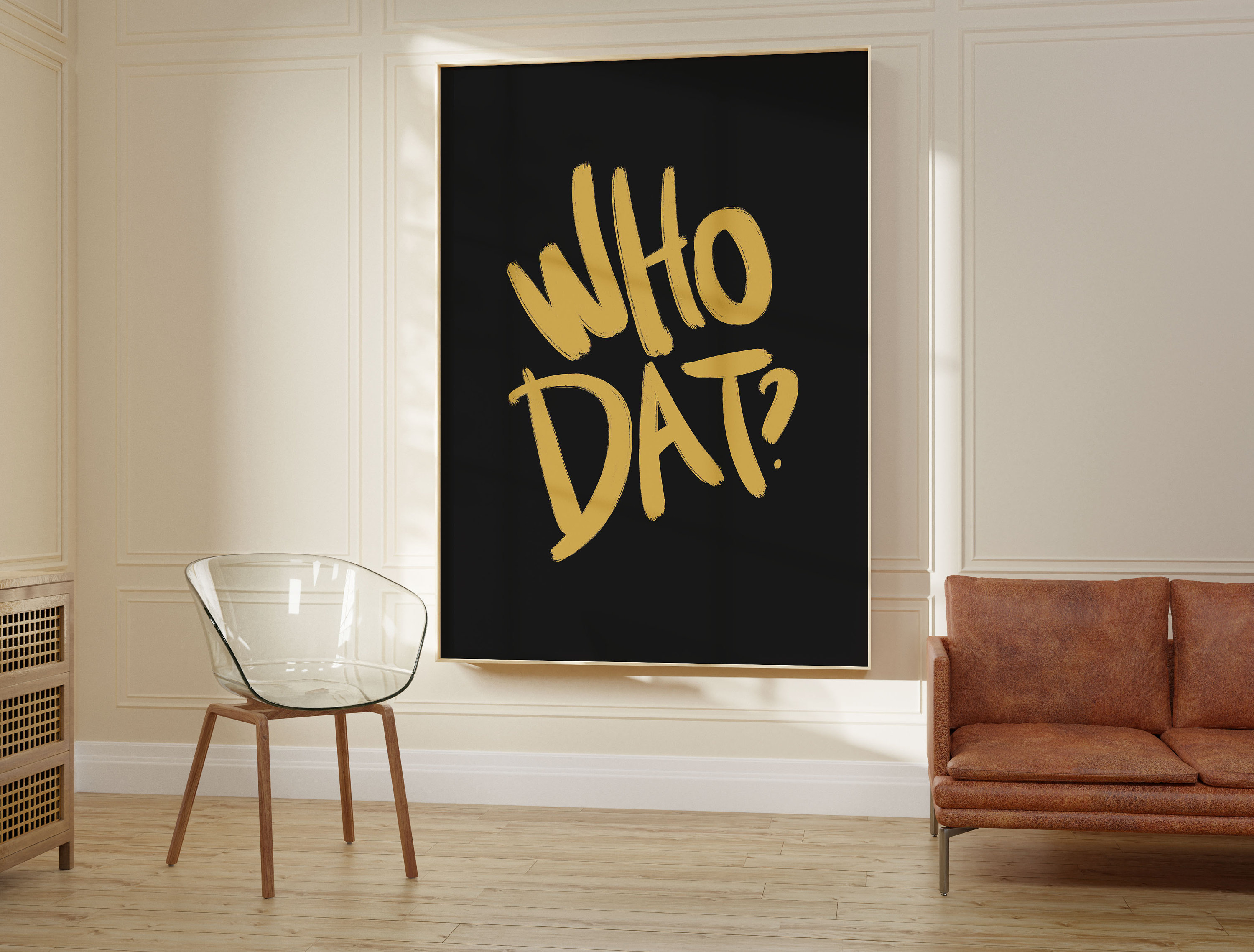 Gold and Black, Who Dat, NOLA, Saints, Poster, New Orleans, Louisiana ...
