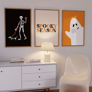 8 Halloween Prints Bundle, Cute Kids Spooky Printables, Funny Hand ...