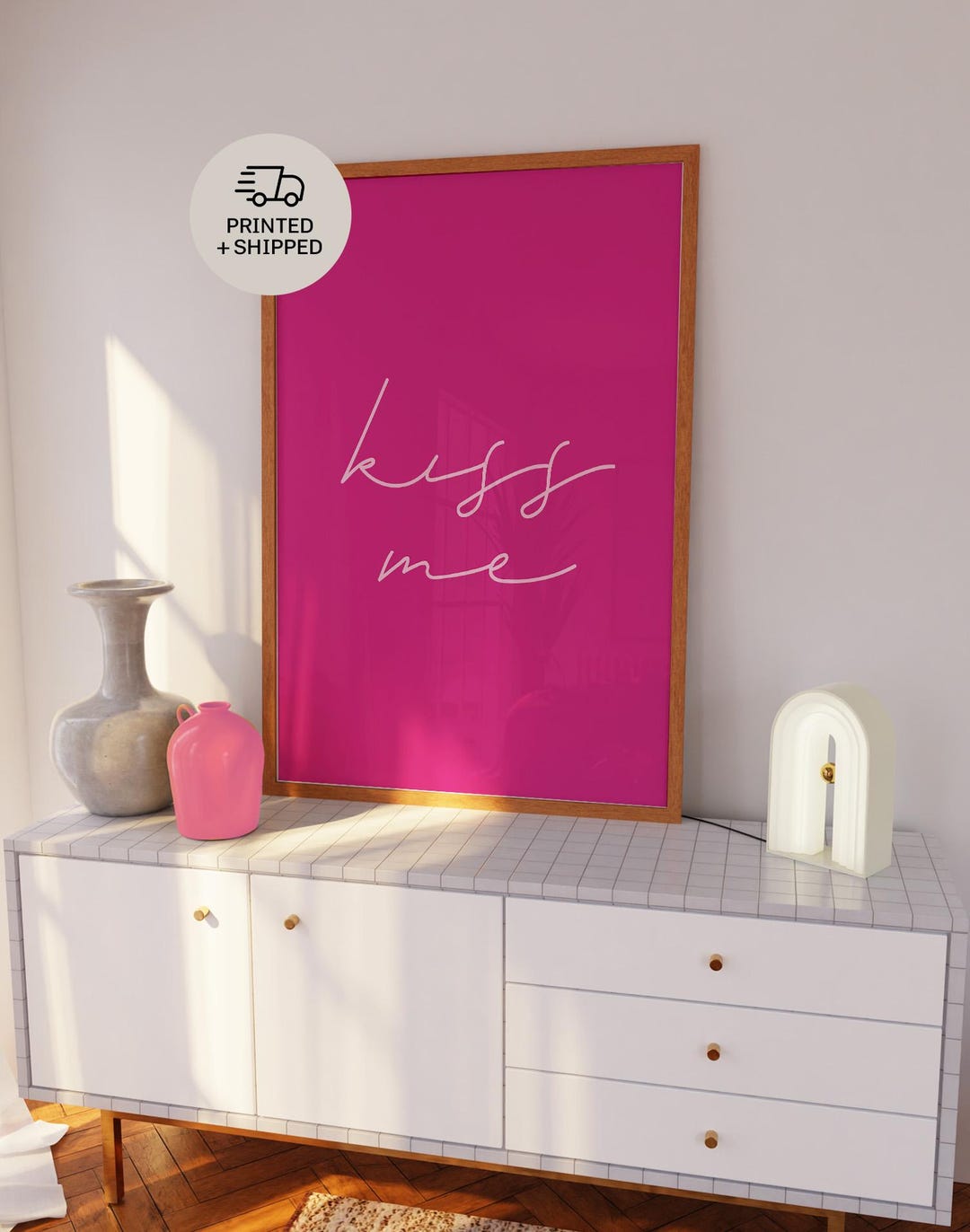 Cute Kiss Me Poster, Wall Art, Minimalist Love Decor, Cursive ...