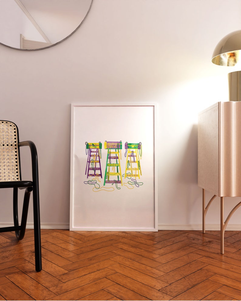 Mardi Gras Ladders, Gallery Wall, Instant Download Print, Mardi Gras ...