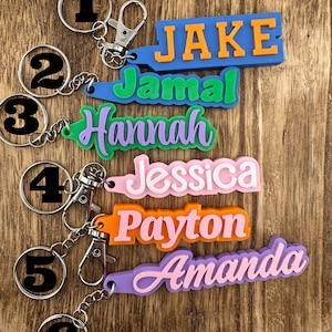 Custom Name Tag for Kids – Backpack, Bookbag, Lunch Bag, or Keychain ...