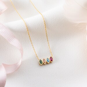 Multiple Birthstones Necklace, Custom Birthstone Necklace, Mom Jewelry ...