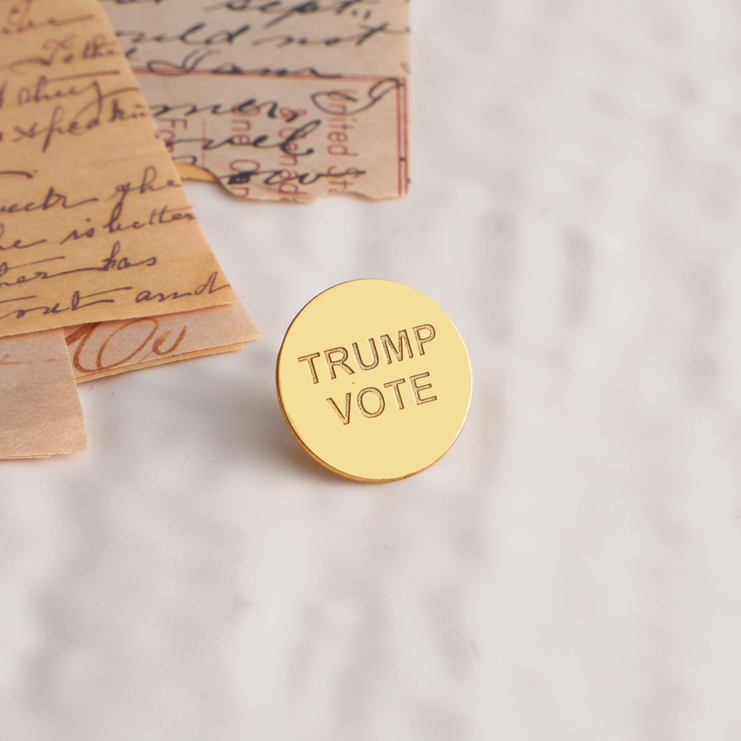 Trump 2024 Brooch, MAGA Brooch, 14K Gold Filled Make America Great ...