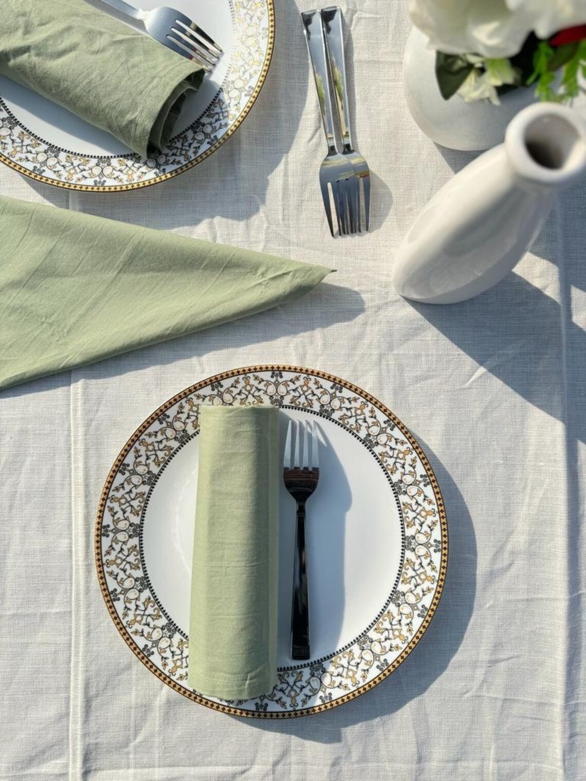 100 Pack Sage Green Napkins, Kitchen and Dining Napkins, Home Decor ...