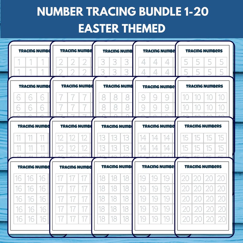 Number Tracing Pages | Number Practice 1-20 | Beginning Maths | Number ...