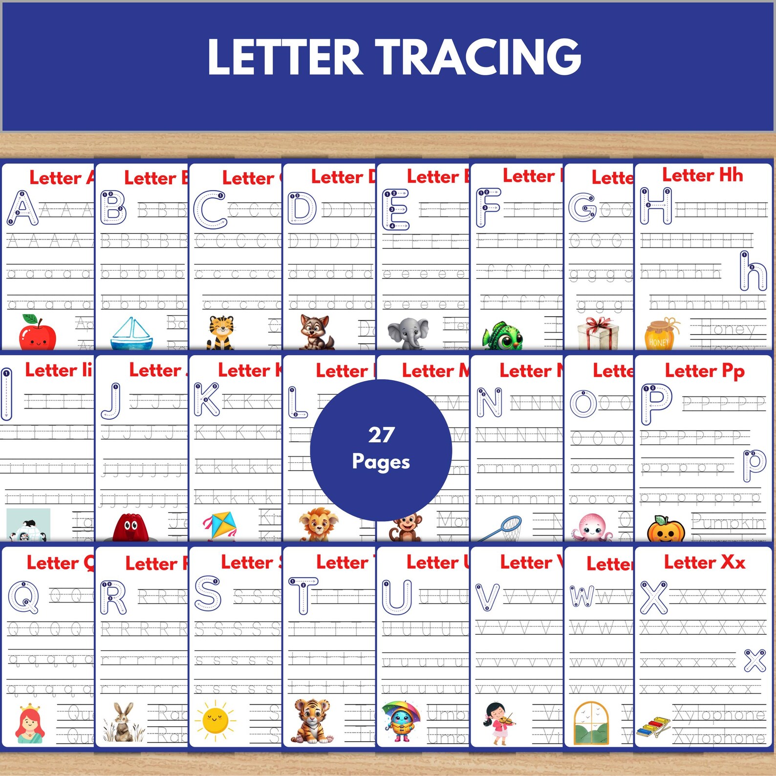 A-Z Alphabet Learning for Preschoolers, Early Years Alphabet, Printable ...