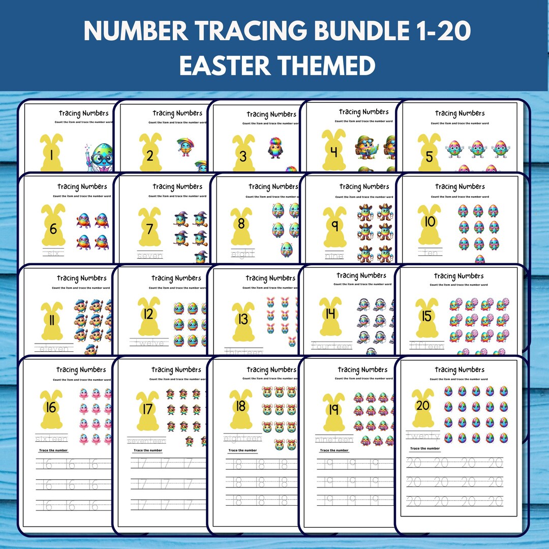 Number Tracing Pages for Preschoolers | Number Practice 1-20 | Early ...