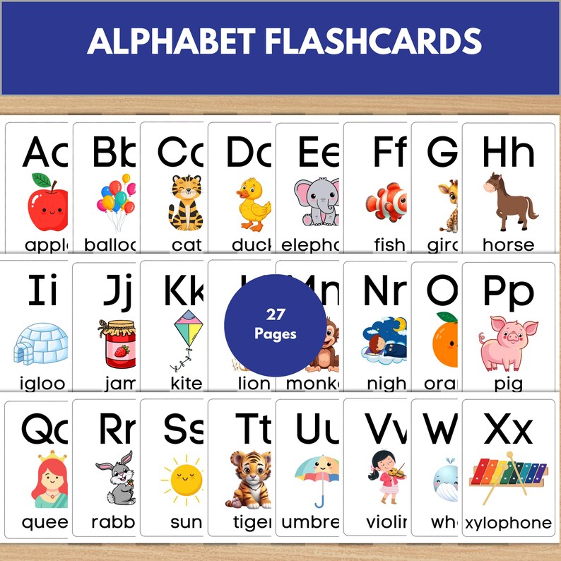 A-Z Alphabet Learning for Preschoolers, Early Years Alphabet, Printable ...