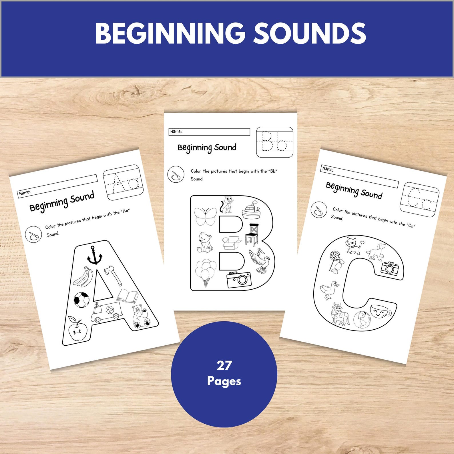 A-Z Alphabet Learning for Preschoolers, Early Years Alphabet, Printable ...