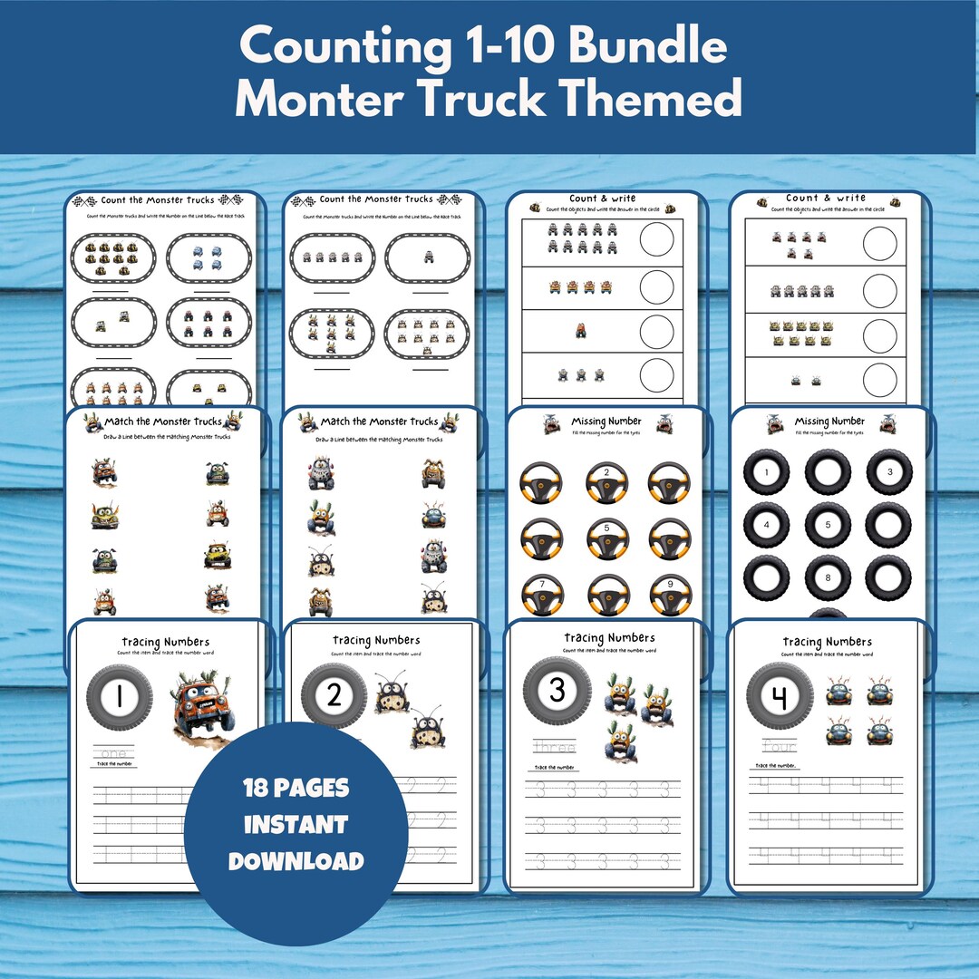 Number Worksheets for Preschoolers, Number Tracing, Counting Activities ...