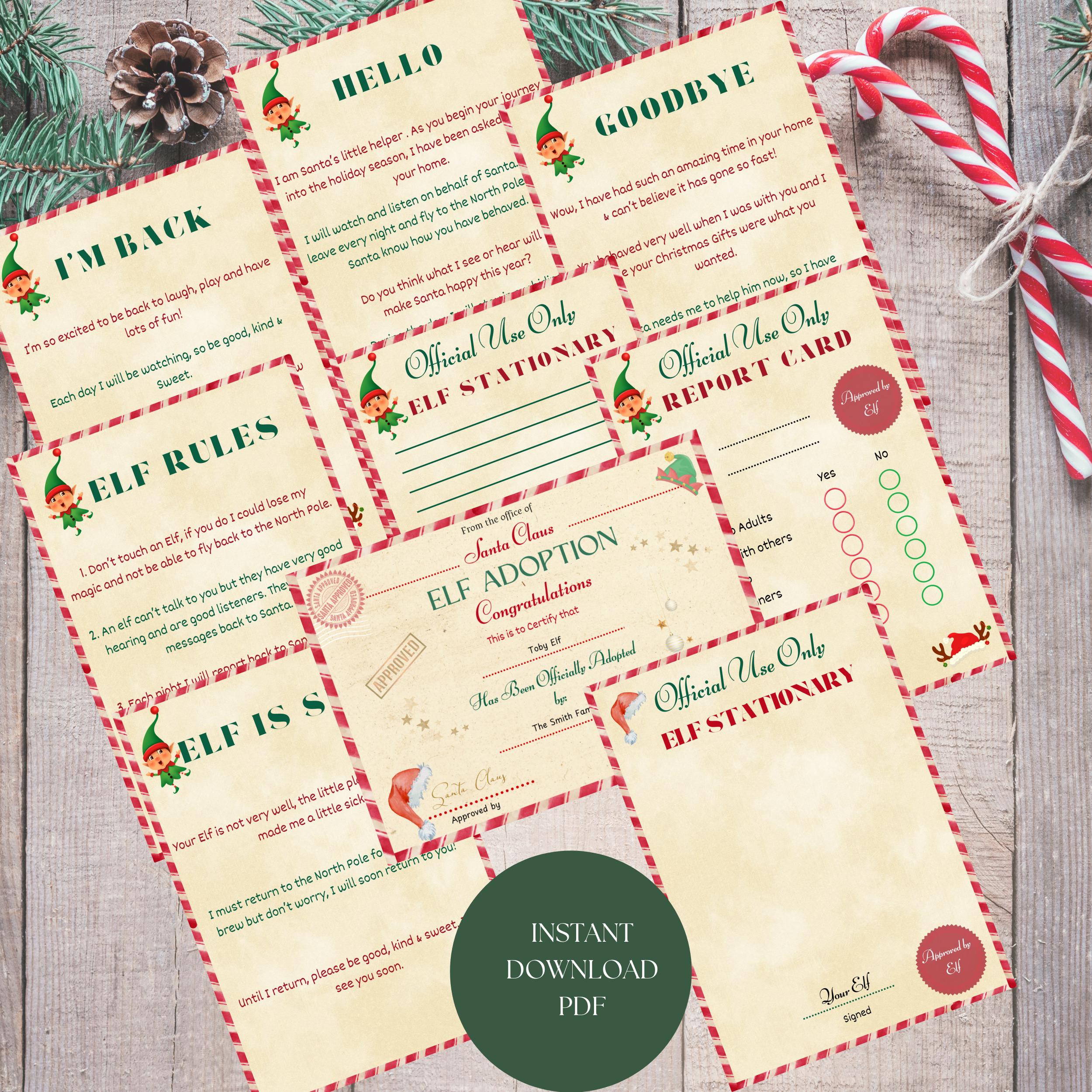 Editable Elf Kit, Elf Printables for Children, Elf Activities, Elf ...