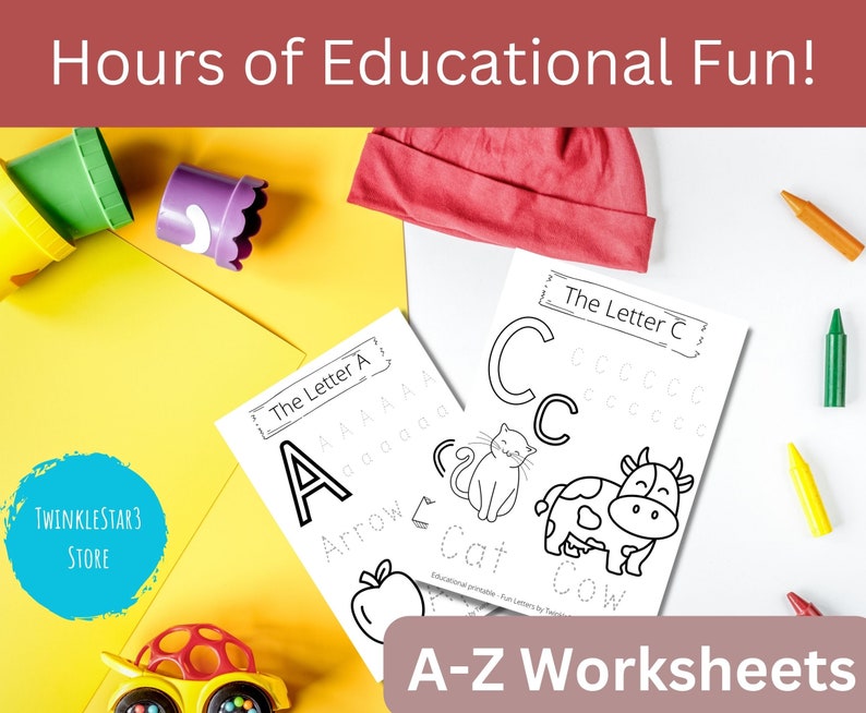 Printable A-Z Worksheets for Kids+toddlers+preschoolers, Educational ...