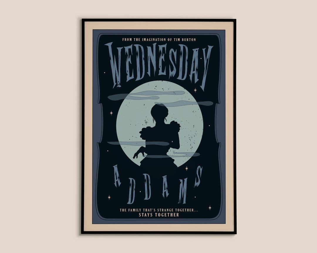 Wednesday Addams Poster Cinema Poster Family Addams Wall - Etsy