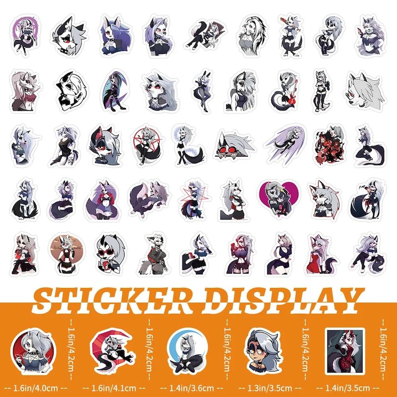 Helluva Boss Stickers 100pcs Anime Loona Cartoon Graffiti Decals ...