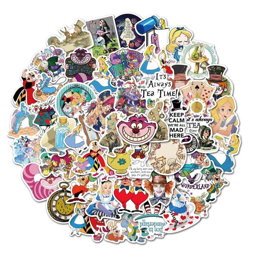 60pcs Disney Cartoon Cate Vinyl Stickers for DIY Scrapbooking Laptop ...