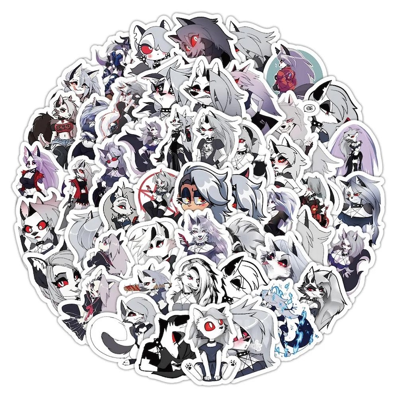 Helluva Boss Stickers 100pcs Anime Loona Cartoon Graffiti Decals ...