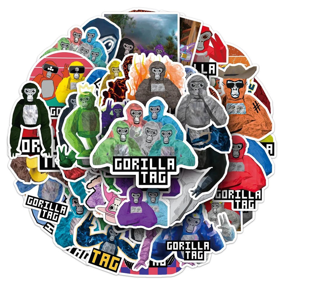 50pcs Gorilla Tag Game Stickers Chimpanzees Stickers for DIY ...